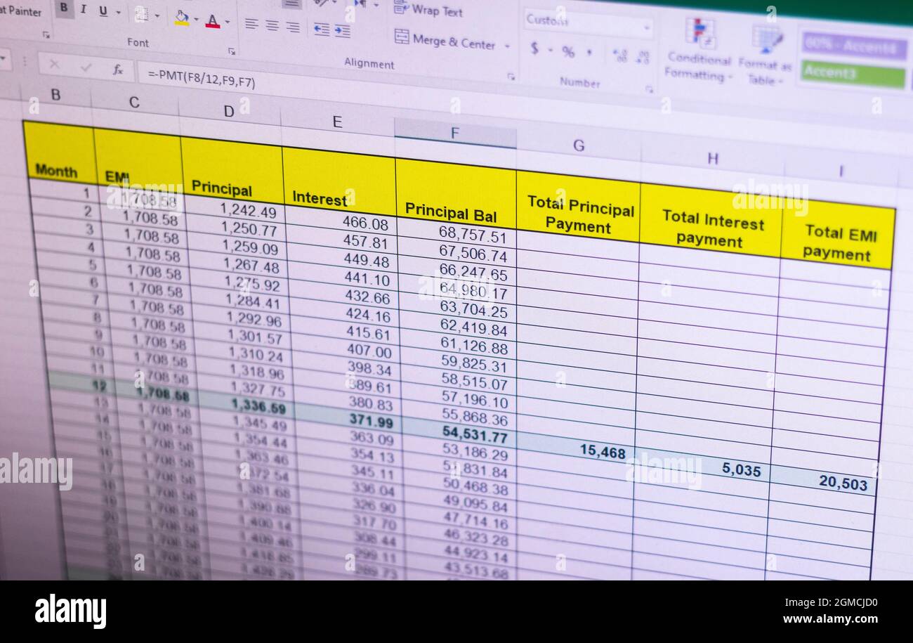 Computer excel hi-res stock photography and images - Alamy