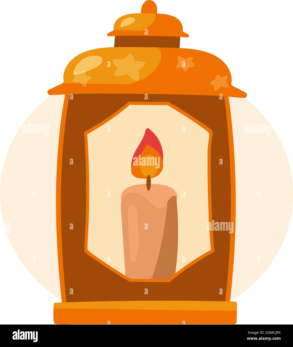 Candlestick with a candle..Vector illustration in cartoon style ...