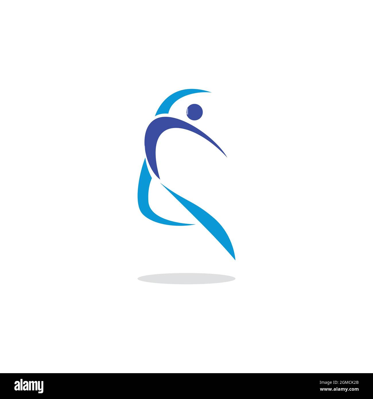 abstract people sport logo icon flat concept vector graphic design ...