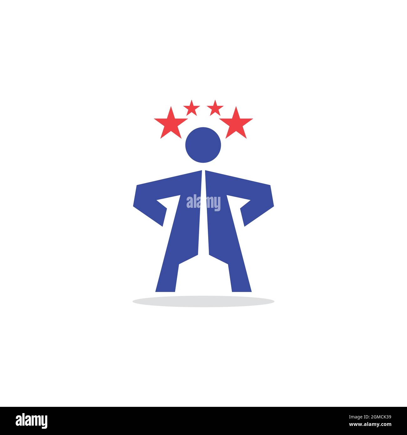 people business star logo icon flat concept vector graphic design Stock ...