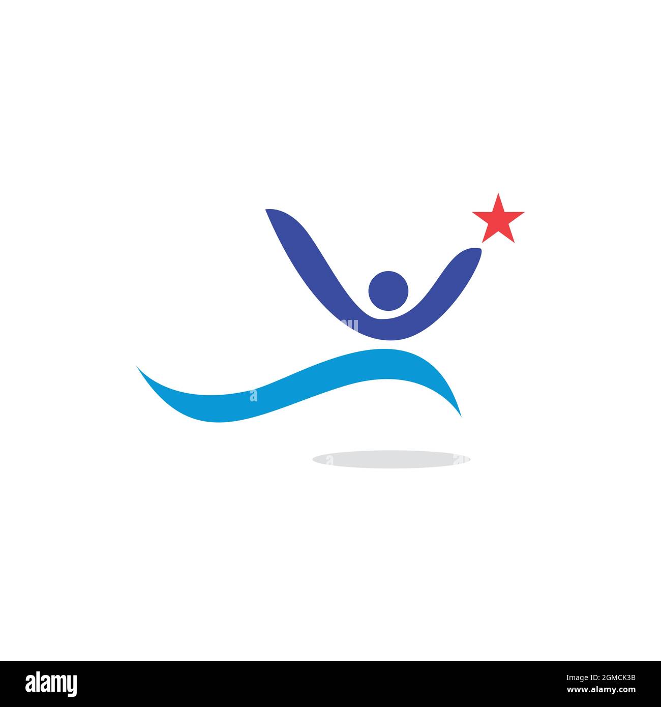 people champion star abstract logo icon flat concept vector graphic ...