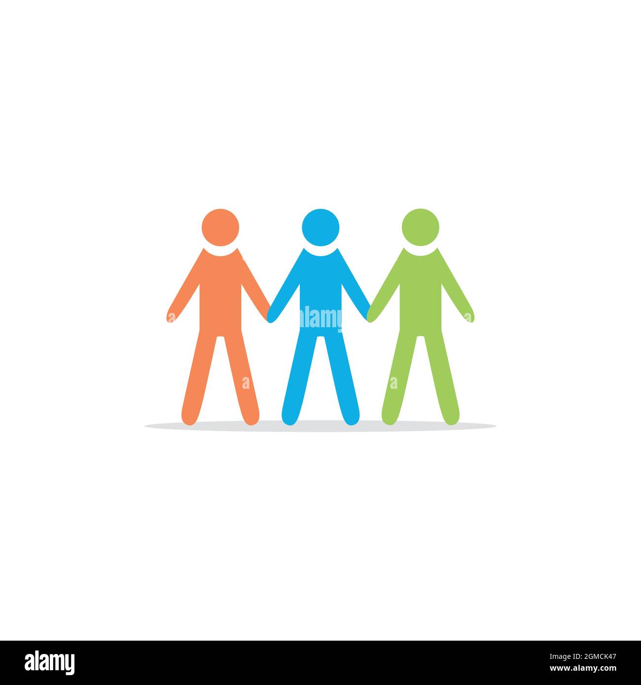 abstract people team care logo icon flat concept vector graphic design ...