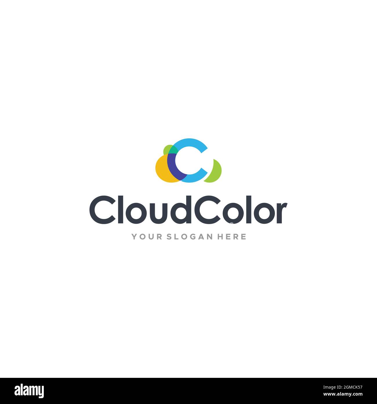 modern colourful lettermark initial C logo design Stock Vector Image ...