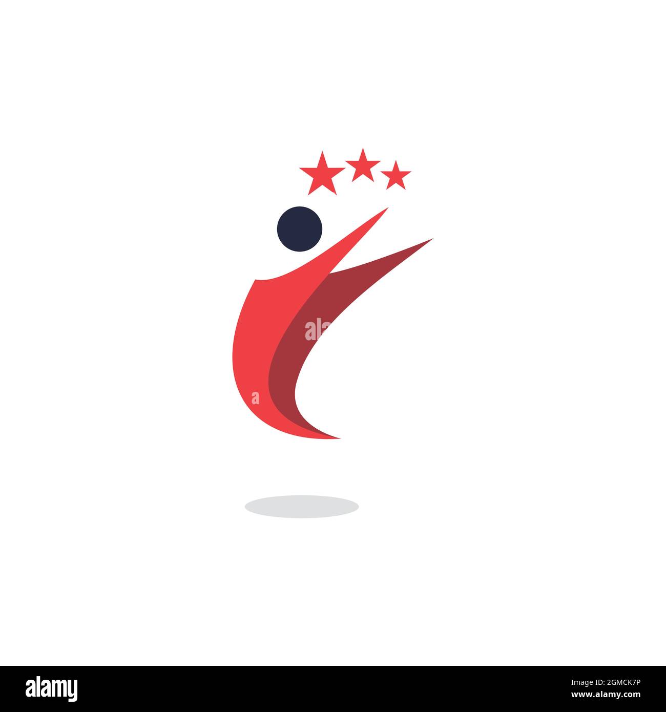 people success champion abstract logo icon flat concept vector graphic ...