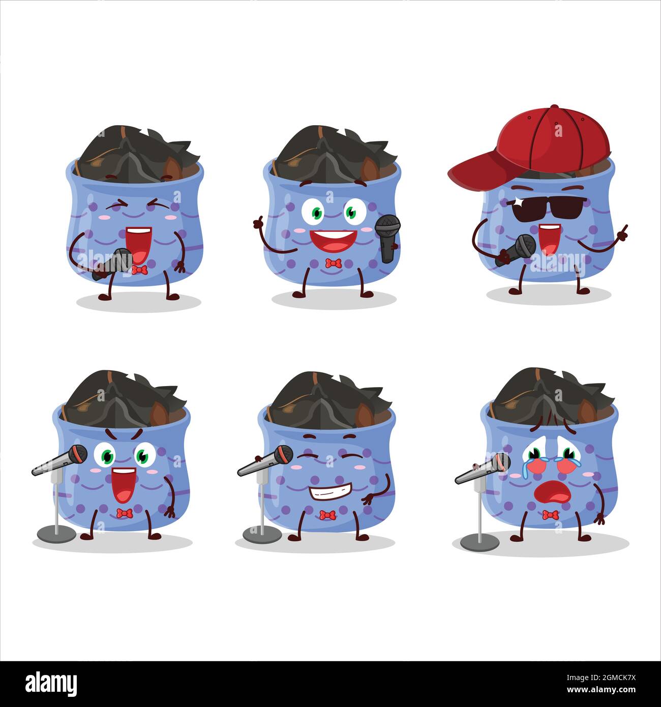A Cute Cartoon design concept of anise singing a famous song. Vector ...