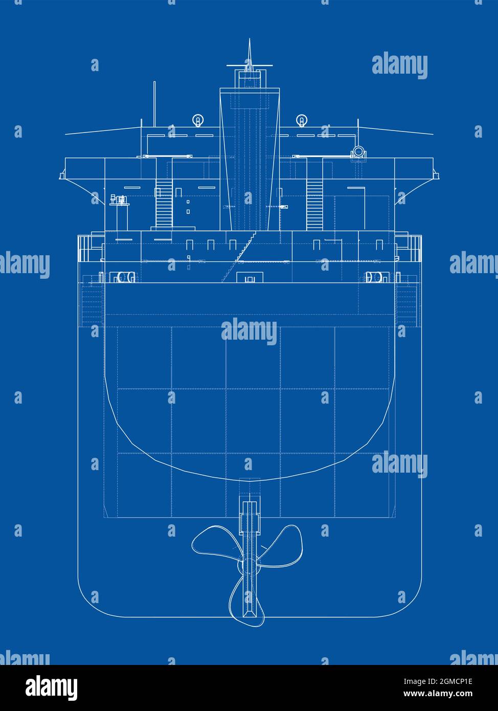 Cargo ship with containers. Vector Stock Vector Image & Art - Alamy