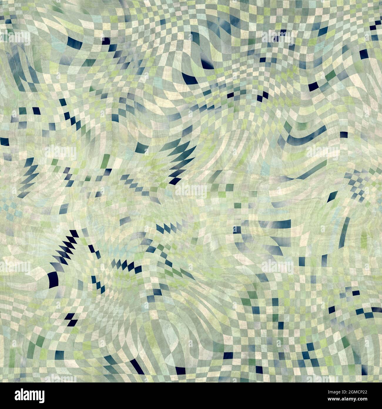 Seamless abstract wavy distorted check pattern for print Stock Photo ...