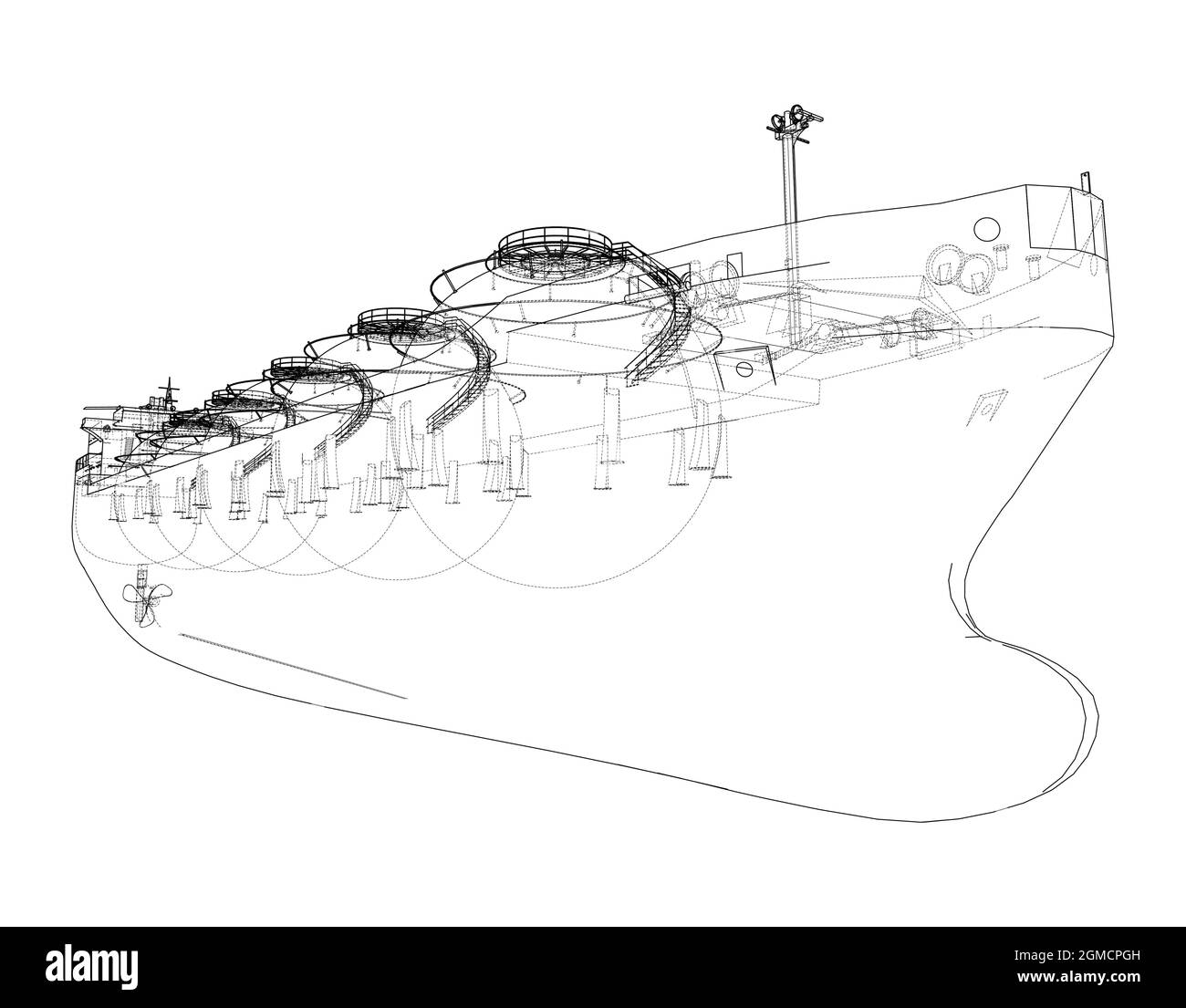 Liquefied gas carrier ship Stock Vector Images - Alamy