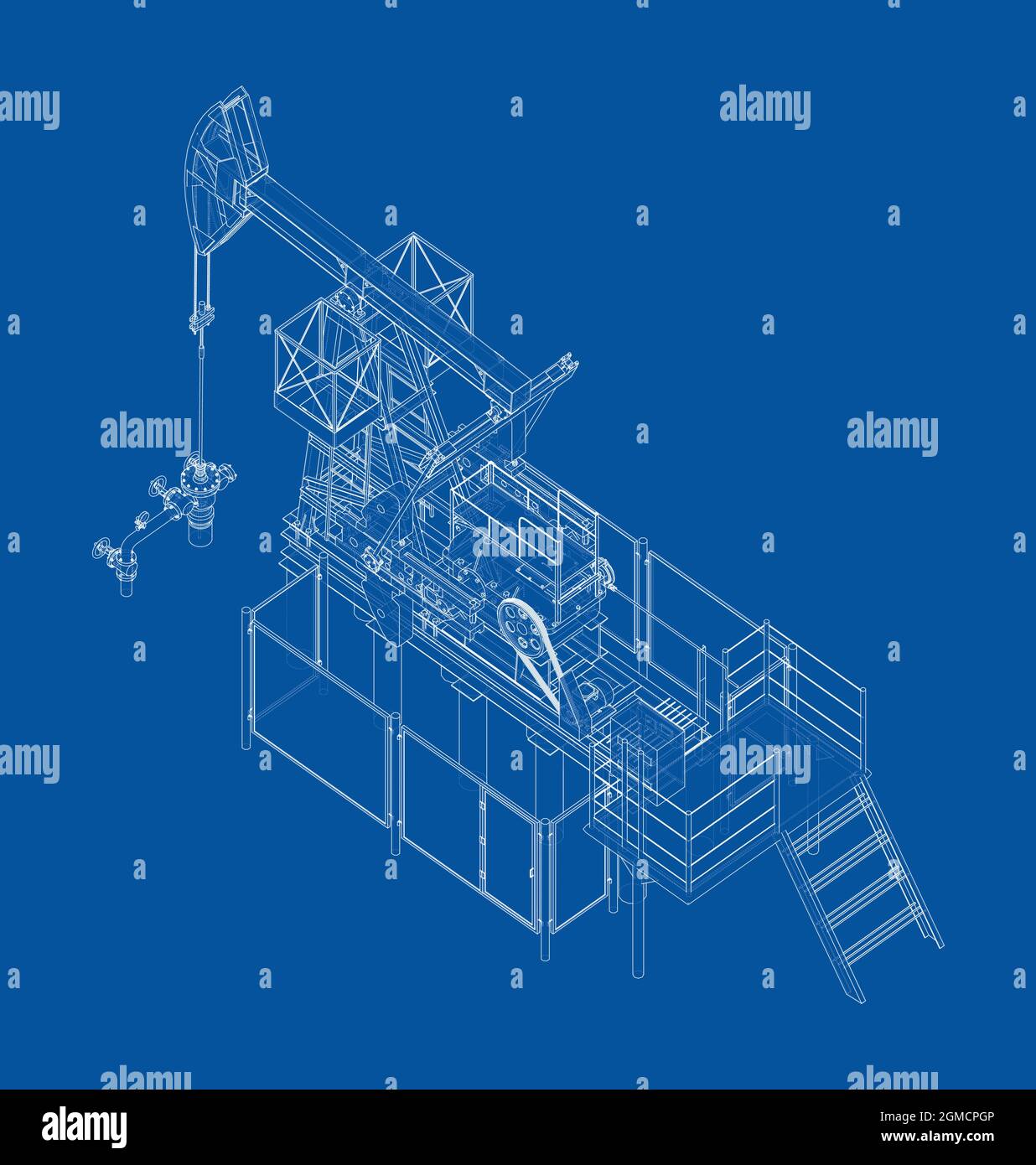 Industrial equipment for oil extraction. Vector Stock Vector Image ...