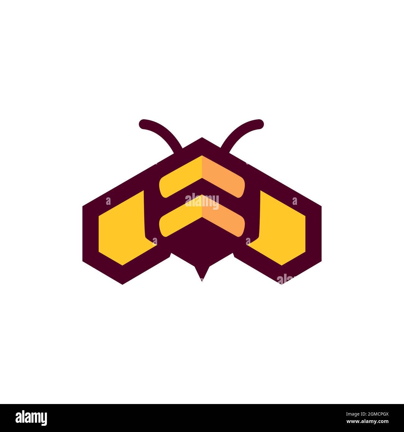 abstract bee stylish logo icon flat concept vector graphic design Stock ...