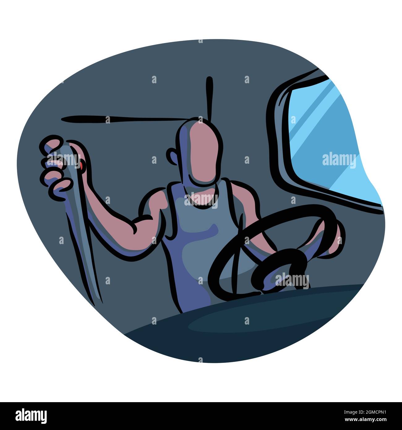 Truck driver female Stock Vector Images - Alamy