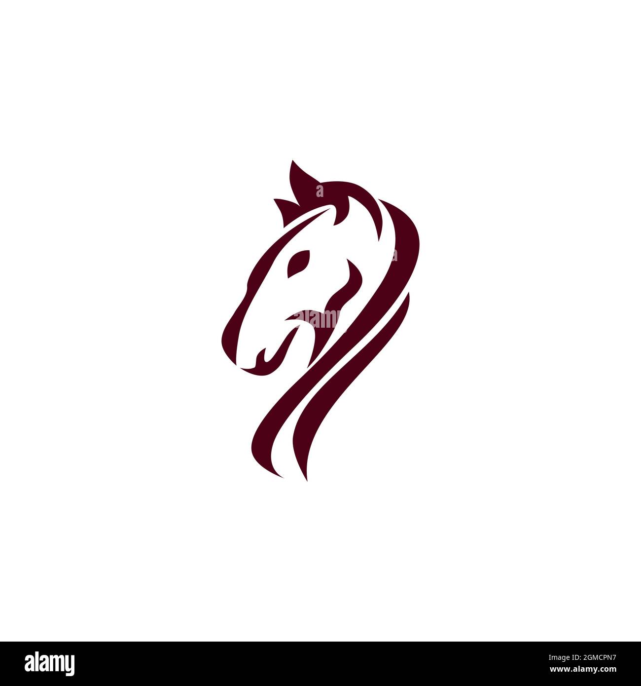 abstract horse logo icon flat concept vector graphic design Stock ...