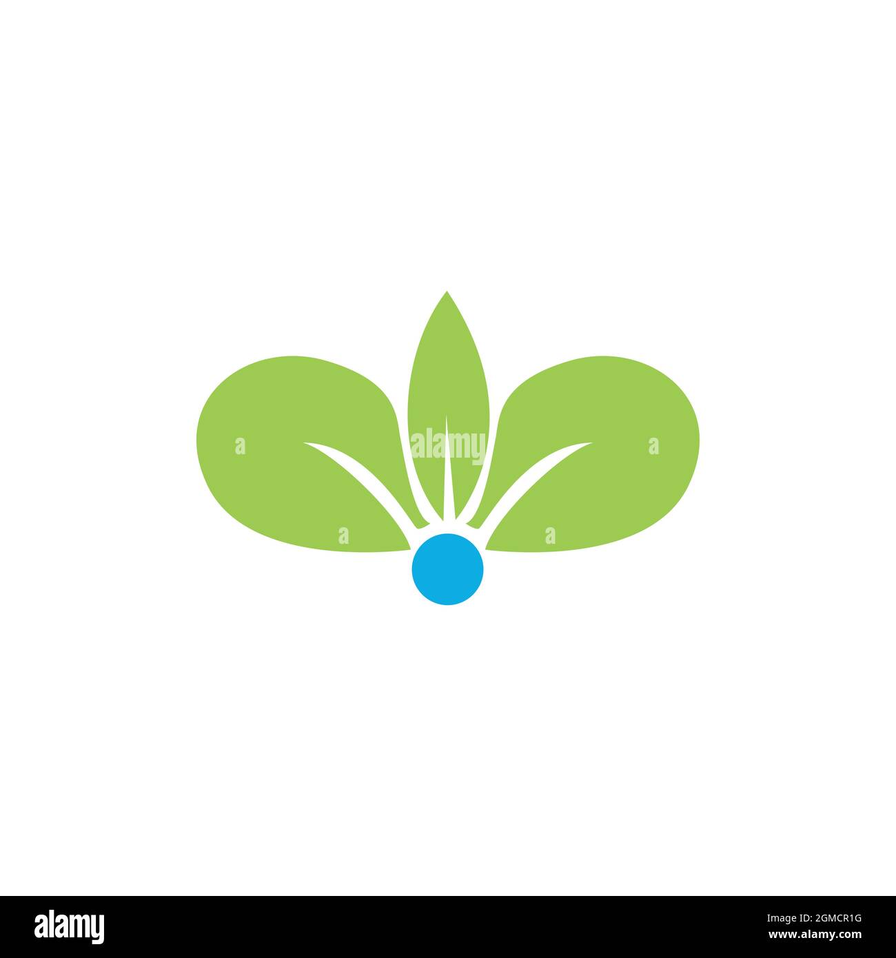 abstract three leaves logo icon flat concept vector graphic design ...