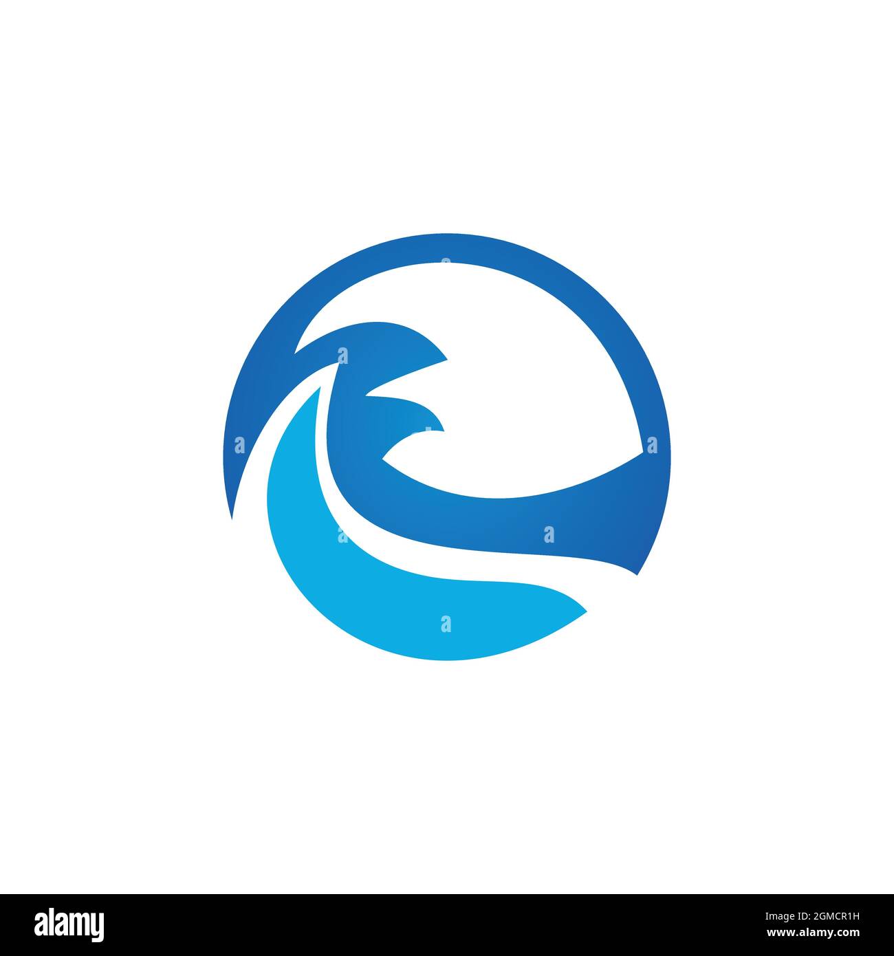 abstract wave stylish logo icon flat concept vector graphic design ...