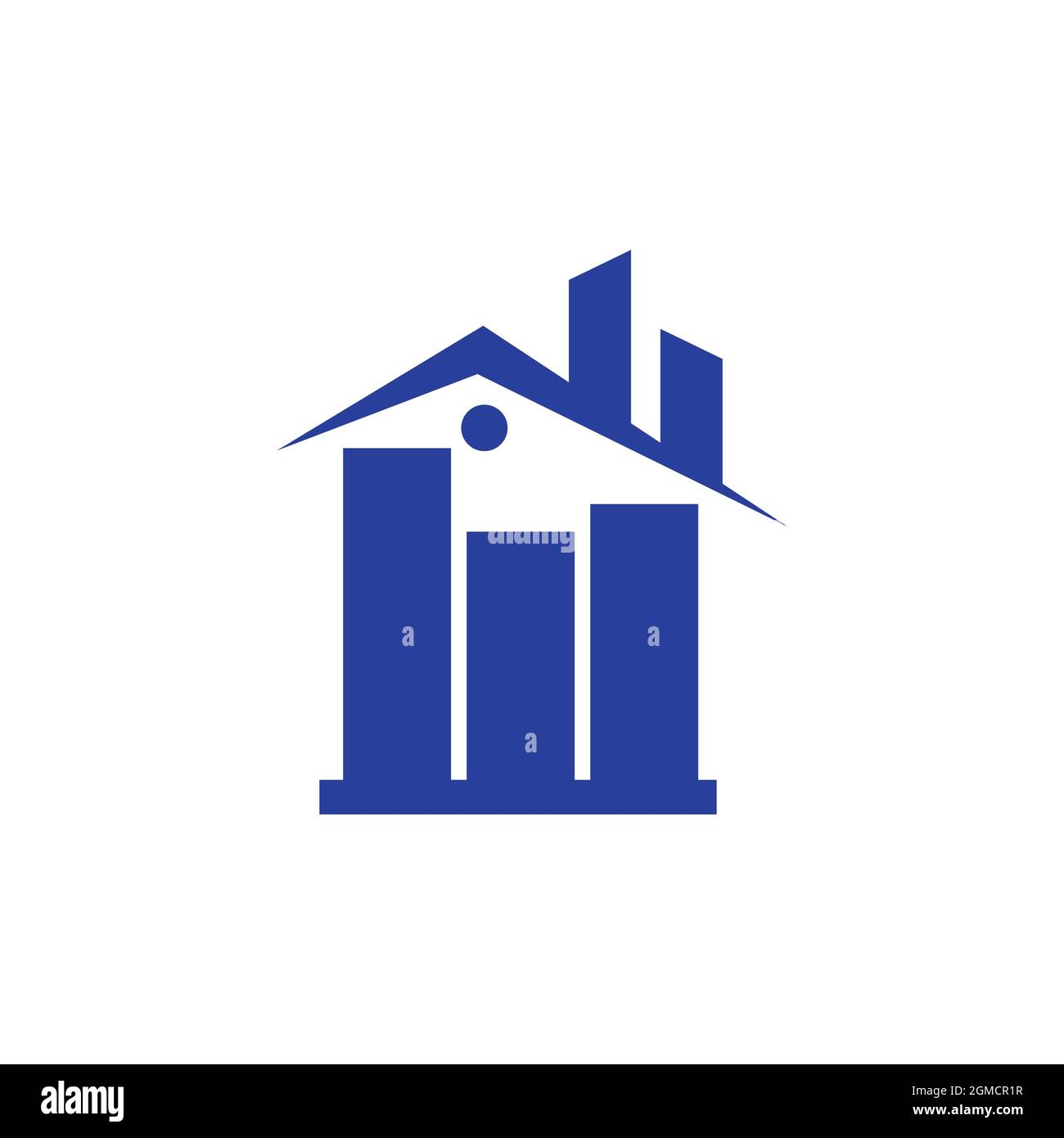 abstract residence home logo icon flat concept vector graphic design ...