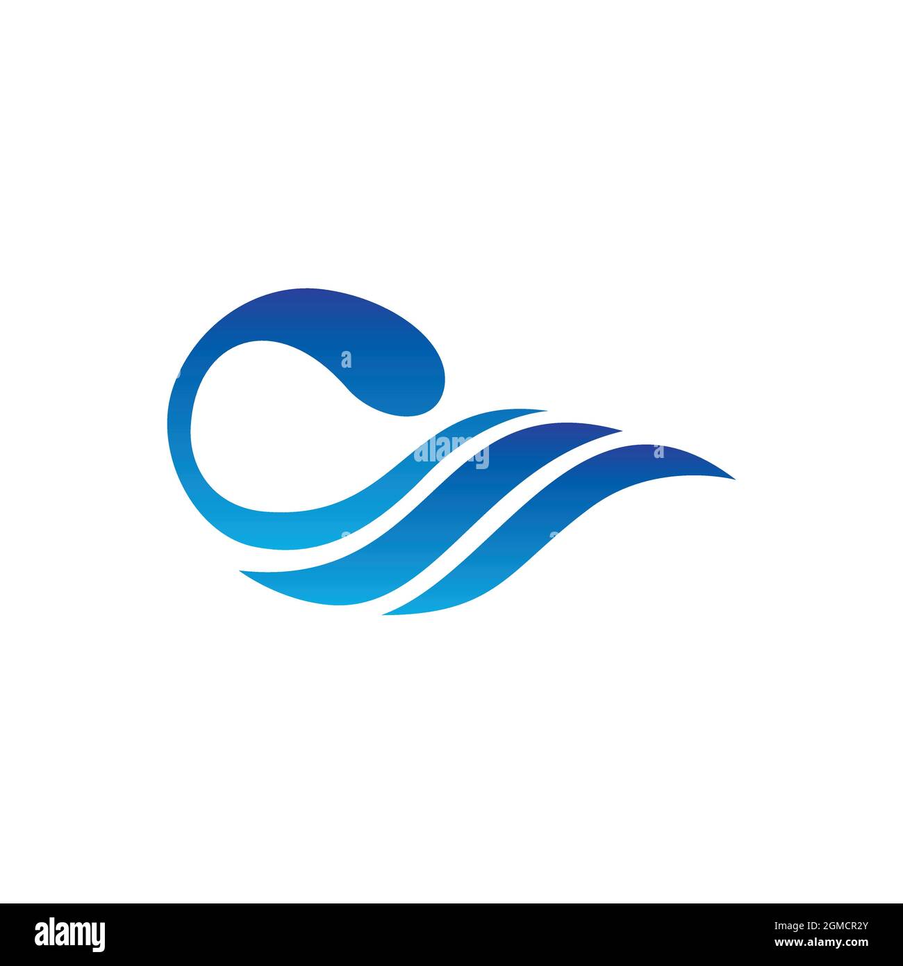 Blue wave letterhead template circle hi-res stock photography and ...