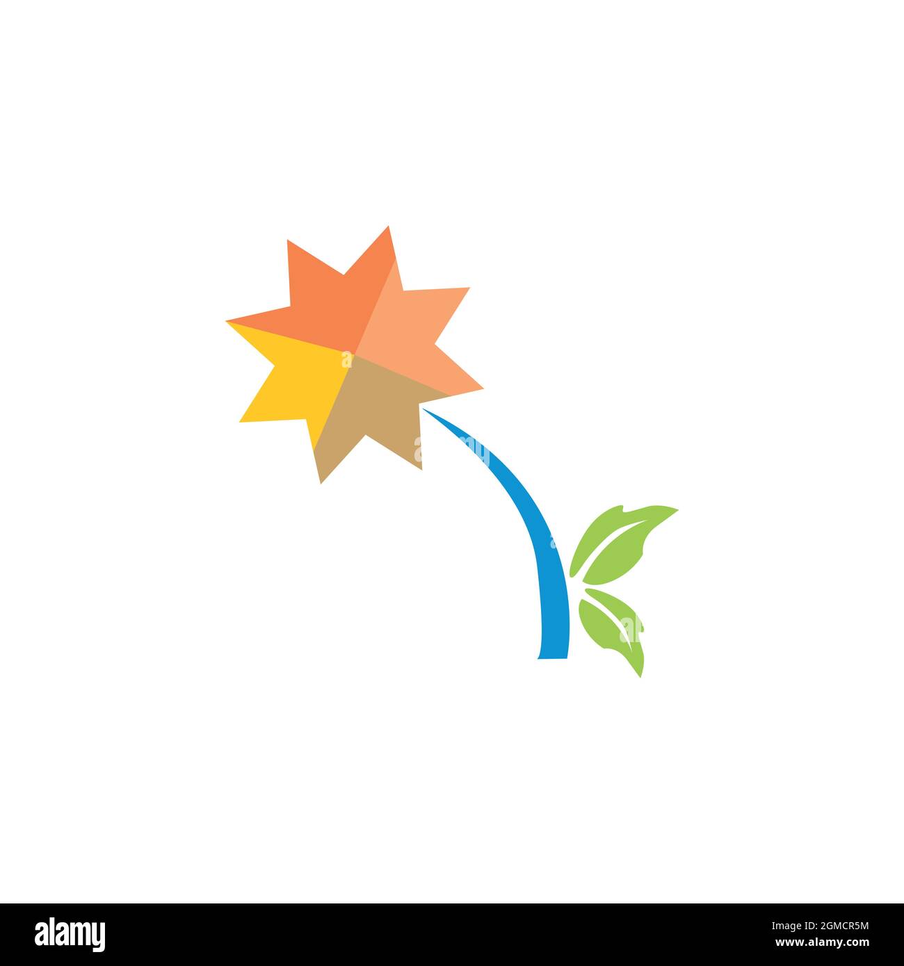 cute star tree logo icon flat concept vector graphic design Stock ...