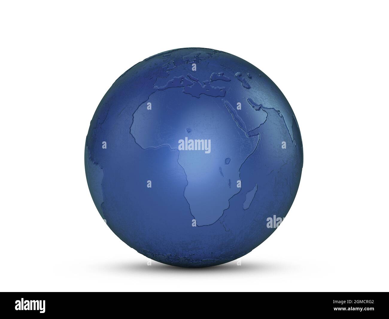 Glass world globe on a white background. 3d illustration Stock Photo ...