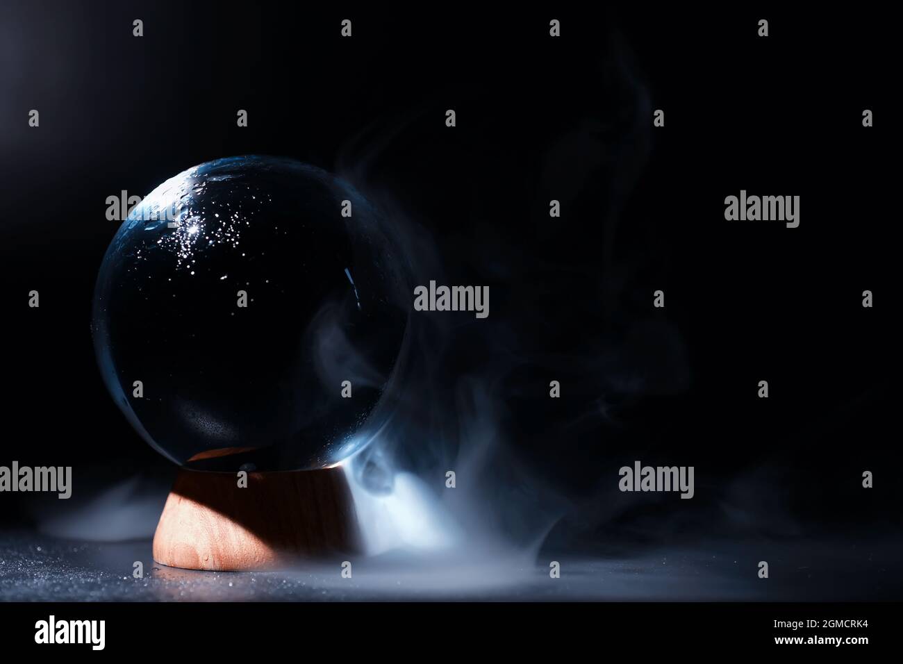 Crystal ball predict the fate. Guessing for the future Stock Photo - Alamy
