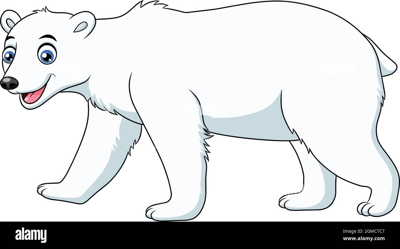 Cute Polar bear cartoon vector illustration Stock Vector Image & Art ...