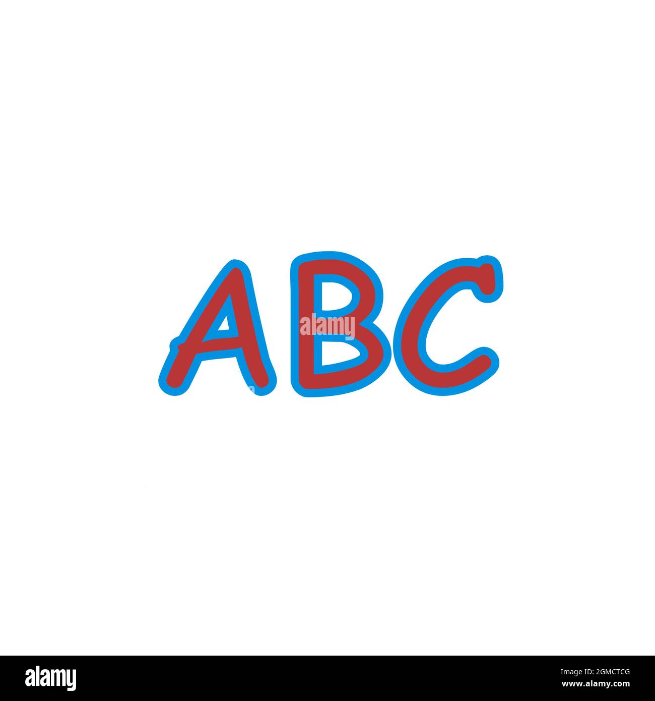 ABC letters isolated on white - illustration Stock Photo - Alamy