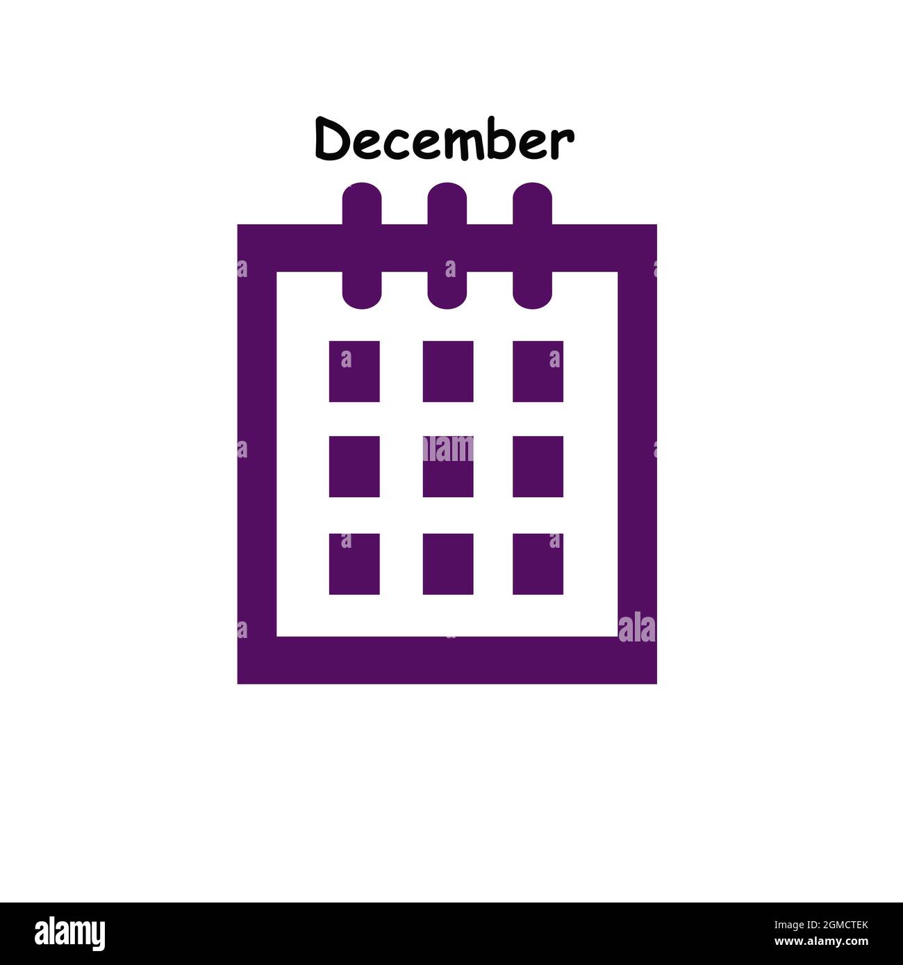 December calendar illustration on hi-res stock photography and images ...