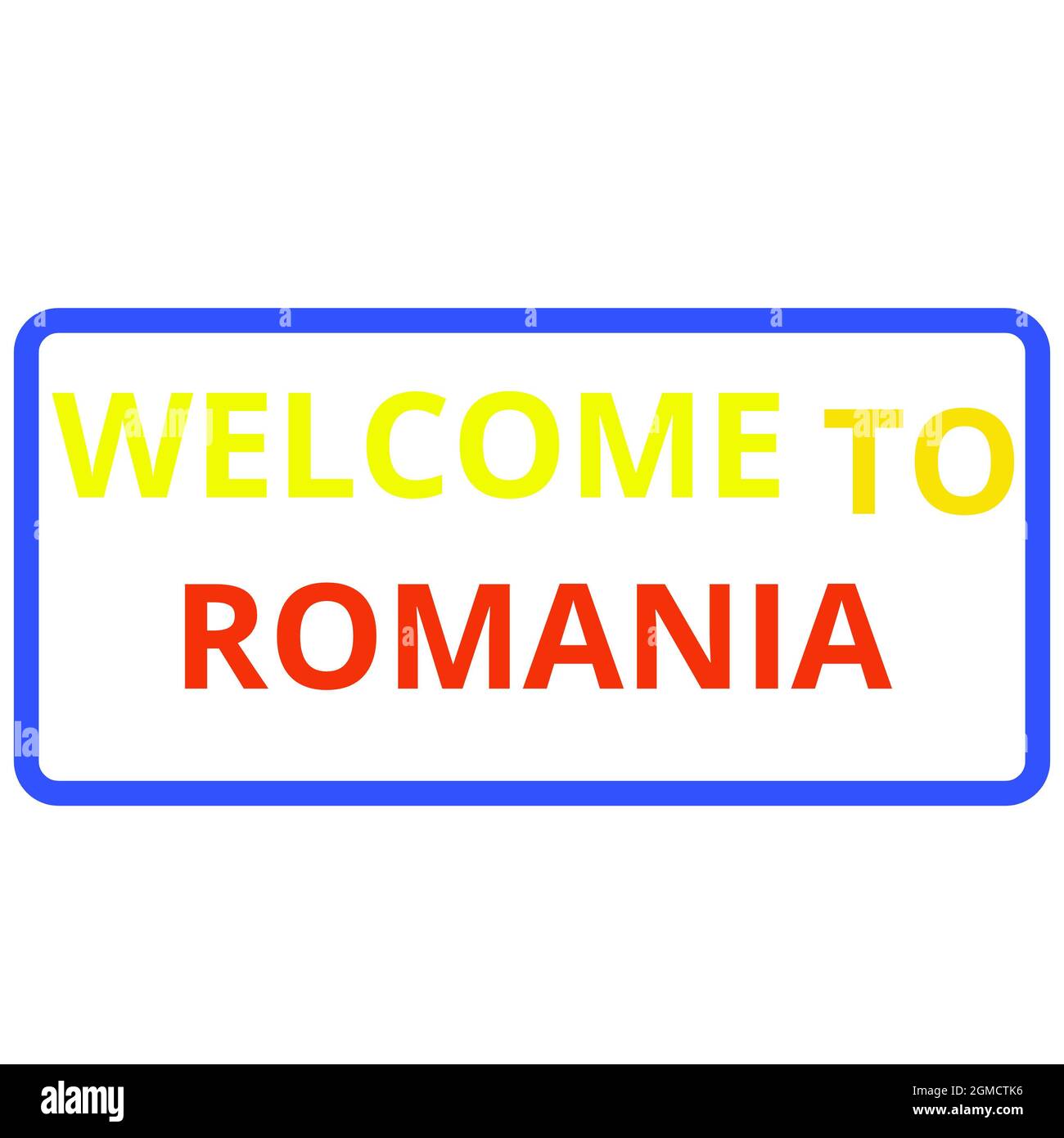 welcome to Romania text illustration - isolated on white Stock Photo ...