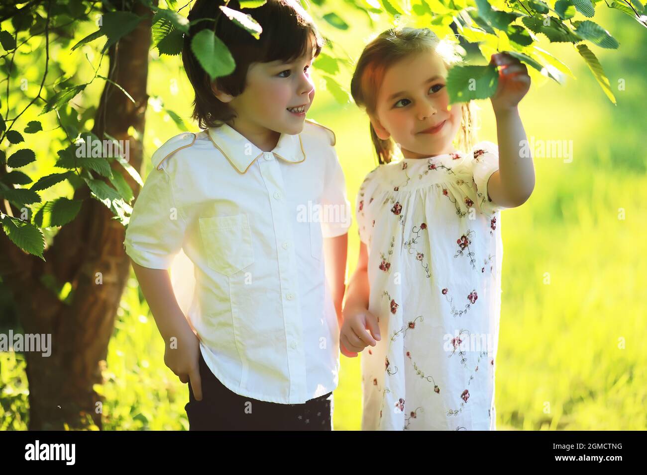 The family is resting in nature. Vacations in the fresh air. Weekend ...