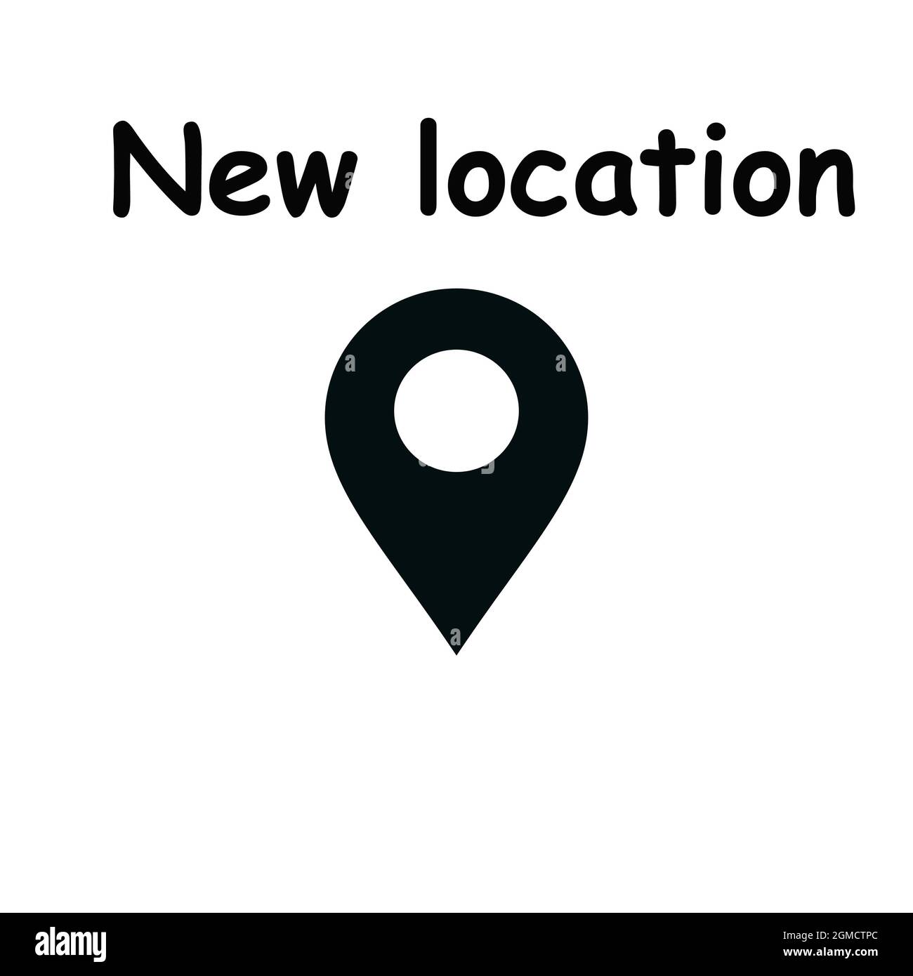 location sign and text - illustration Stock Photo - Alamy