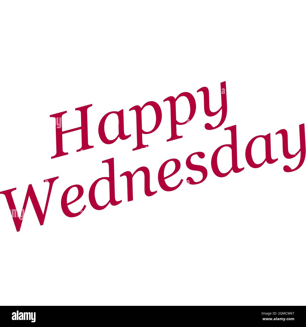 Happy Wednesday text on white - illustration Stock Photo - Alamy