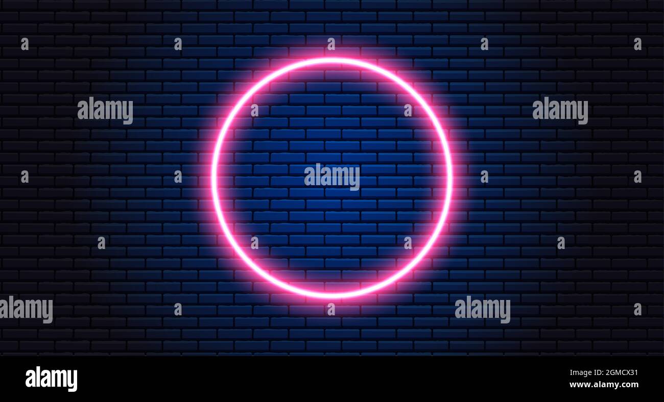 Neon light circle in Stock Vector Images - Alamy