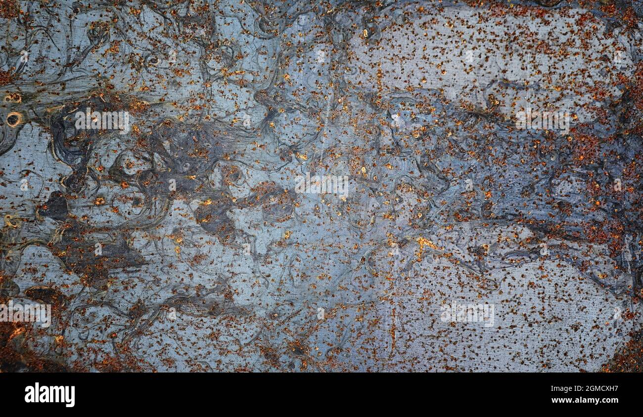 The texture is metallic. Industrial background from an old rusty metal ...