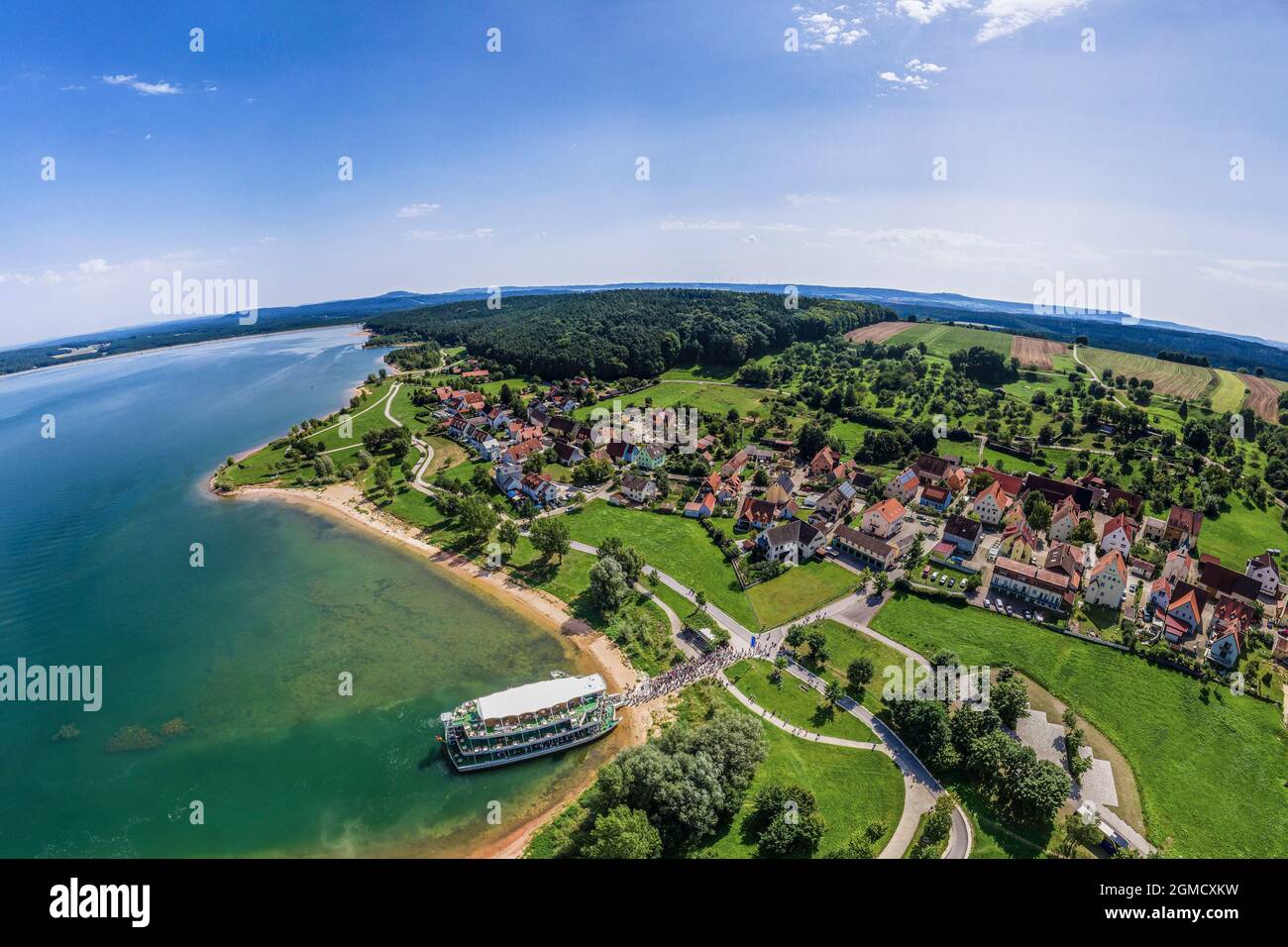 Views of Ramsberg and the Great Brombach Lake, the largest lake in the ...