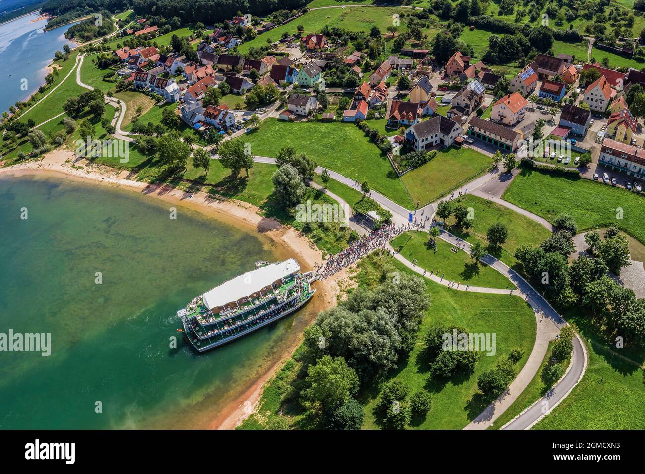 Views of Ramsberg and the Great Brombach Lake, the largest lake in the ...