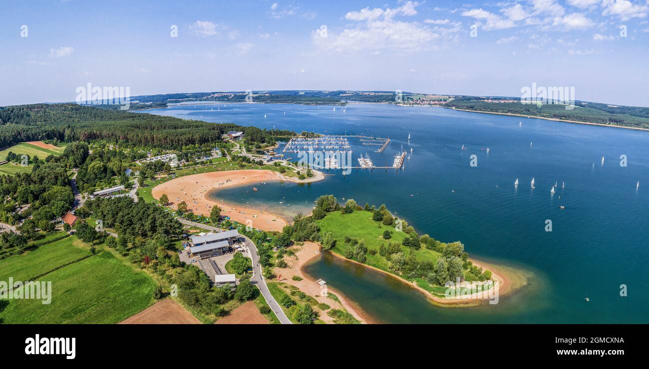 Views of Ramsberg and the Great Brombach Lake, the largest lake in the ...