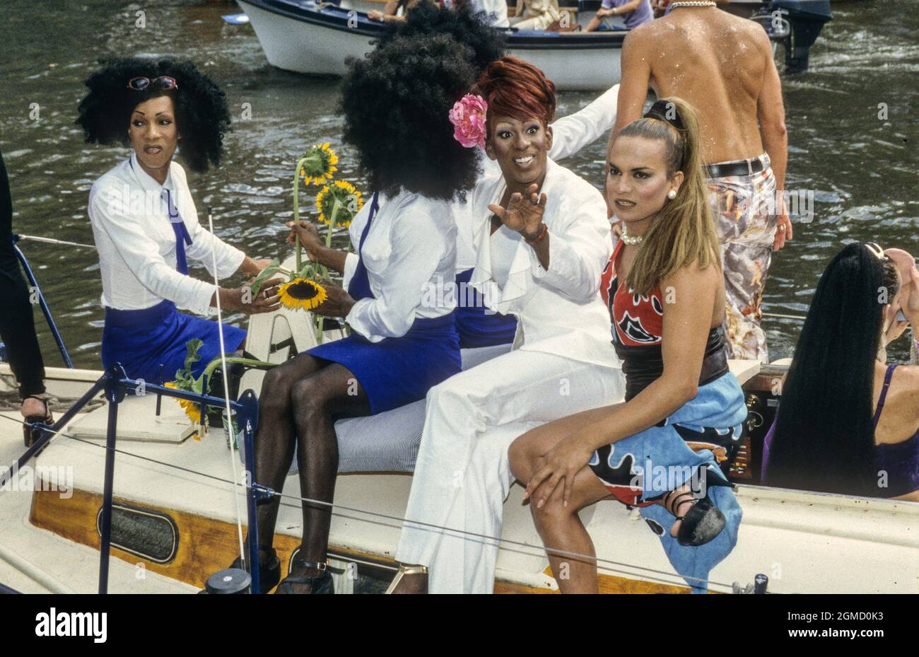 A boat with trans persons at the ship-parade at the annual Amsterdam ...