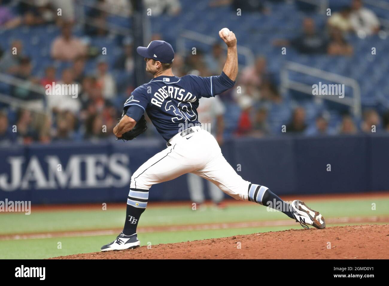 St. Petersburg, FL. USA; Tampa Bay Rays relief pitcher David Robertson ...