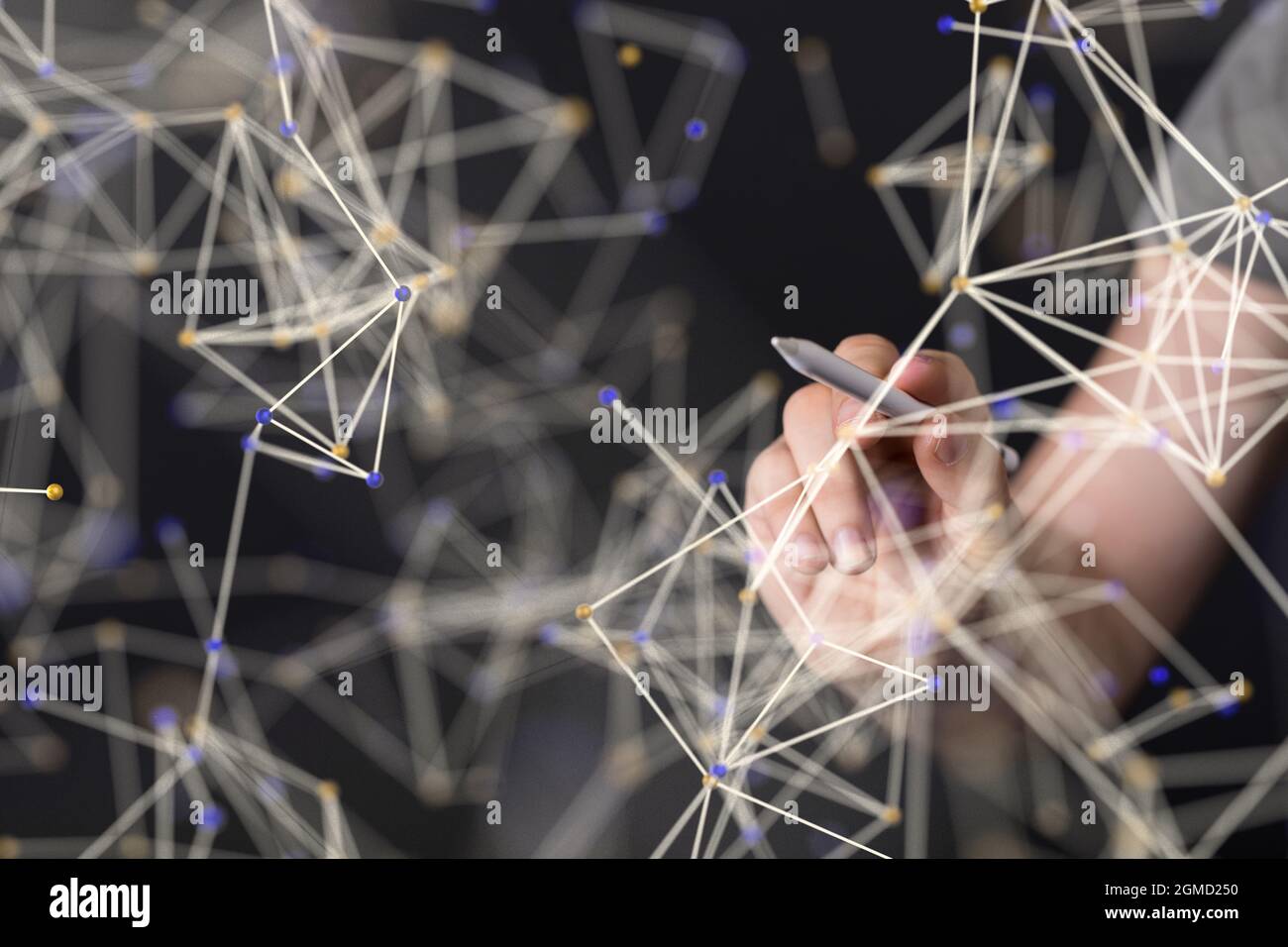 People interconnected on concept team hi-res stock photography and ...