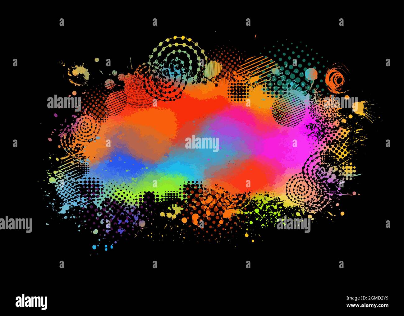 Multi color blots background. Vector illustration Stock Vector Image ...