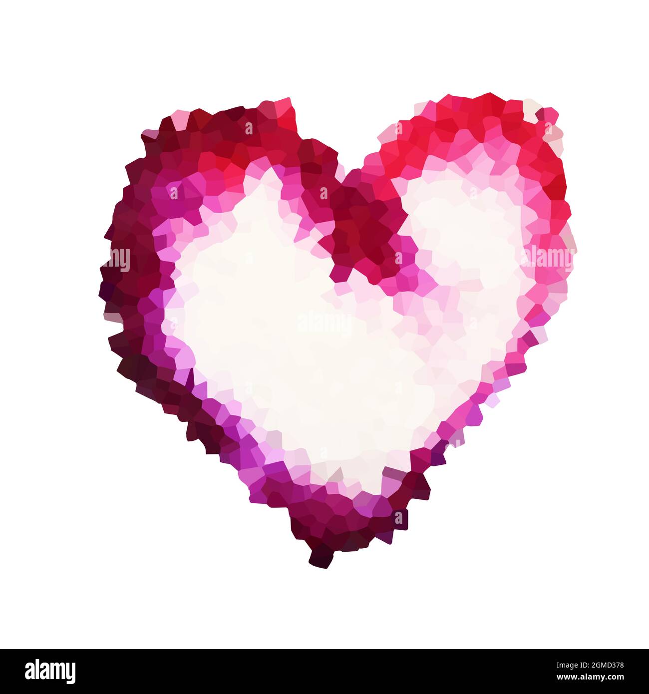 The heart is a mosaic. Watercolor. Happy Valentine's Day. Vector ...