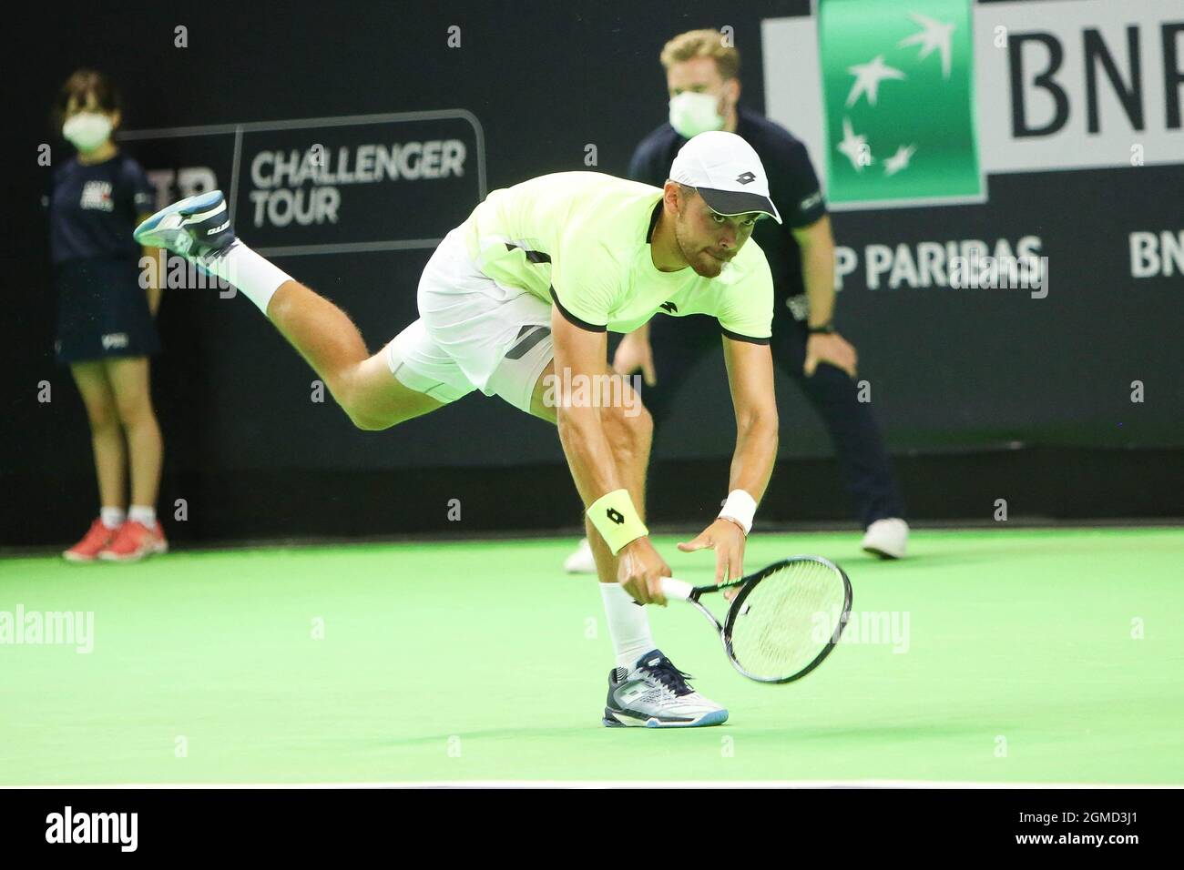 Rennes, France . 17th Sep, 2021. Benjamin Bonzi of France 1/4 Finale ...