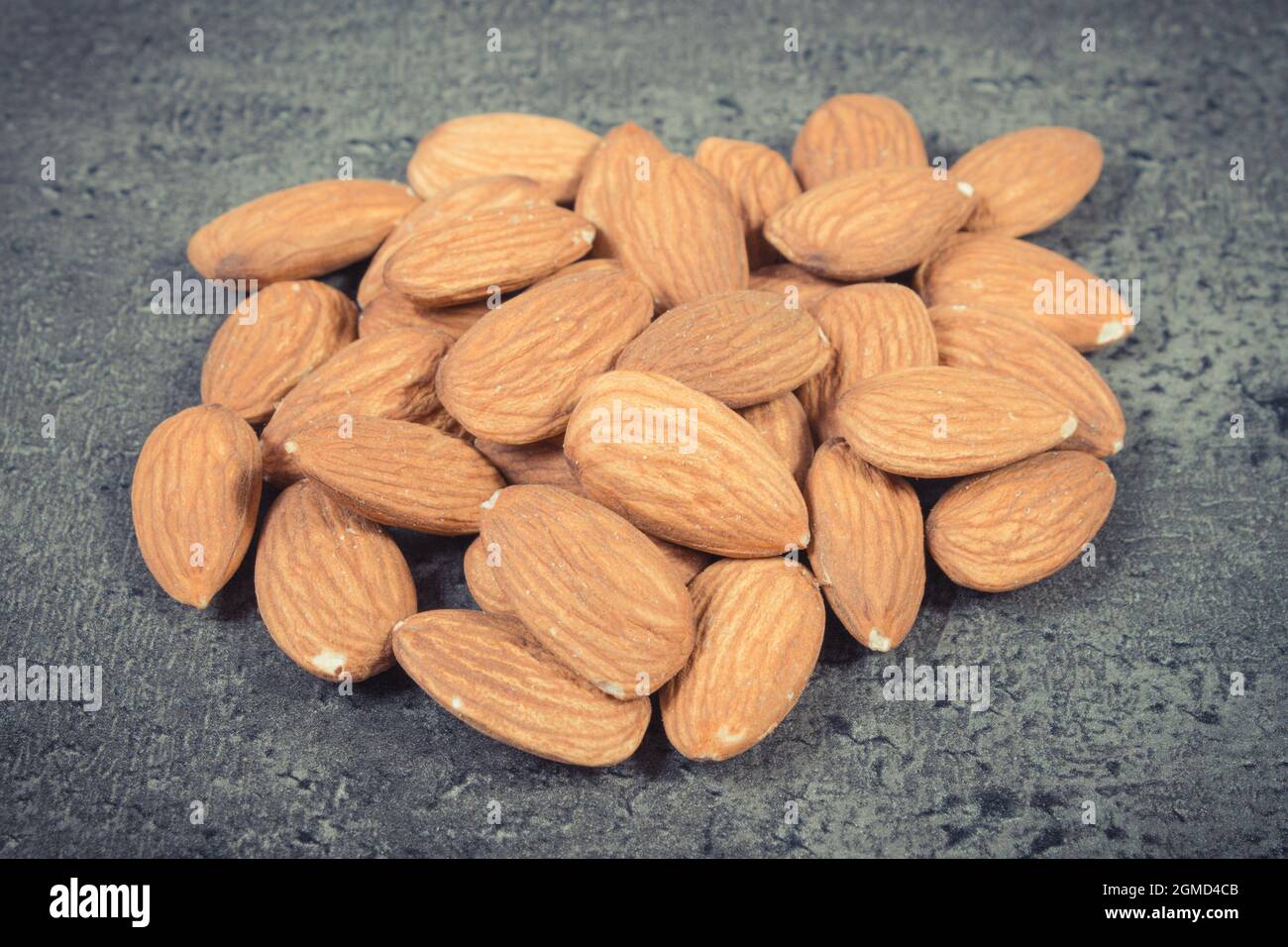 Almonds as source natural vitamins and minerals. Healthy eating Stock ...