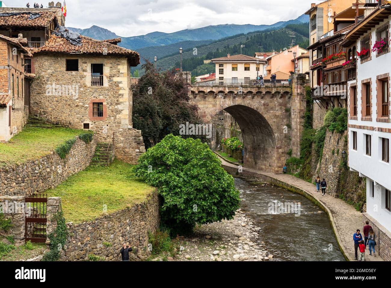 Potes village in Cantabria, Spain Stock Photo - Alamy