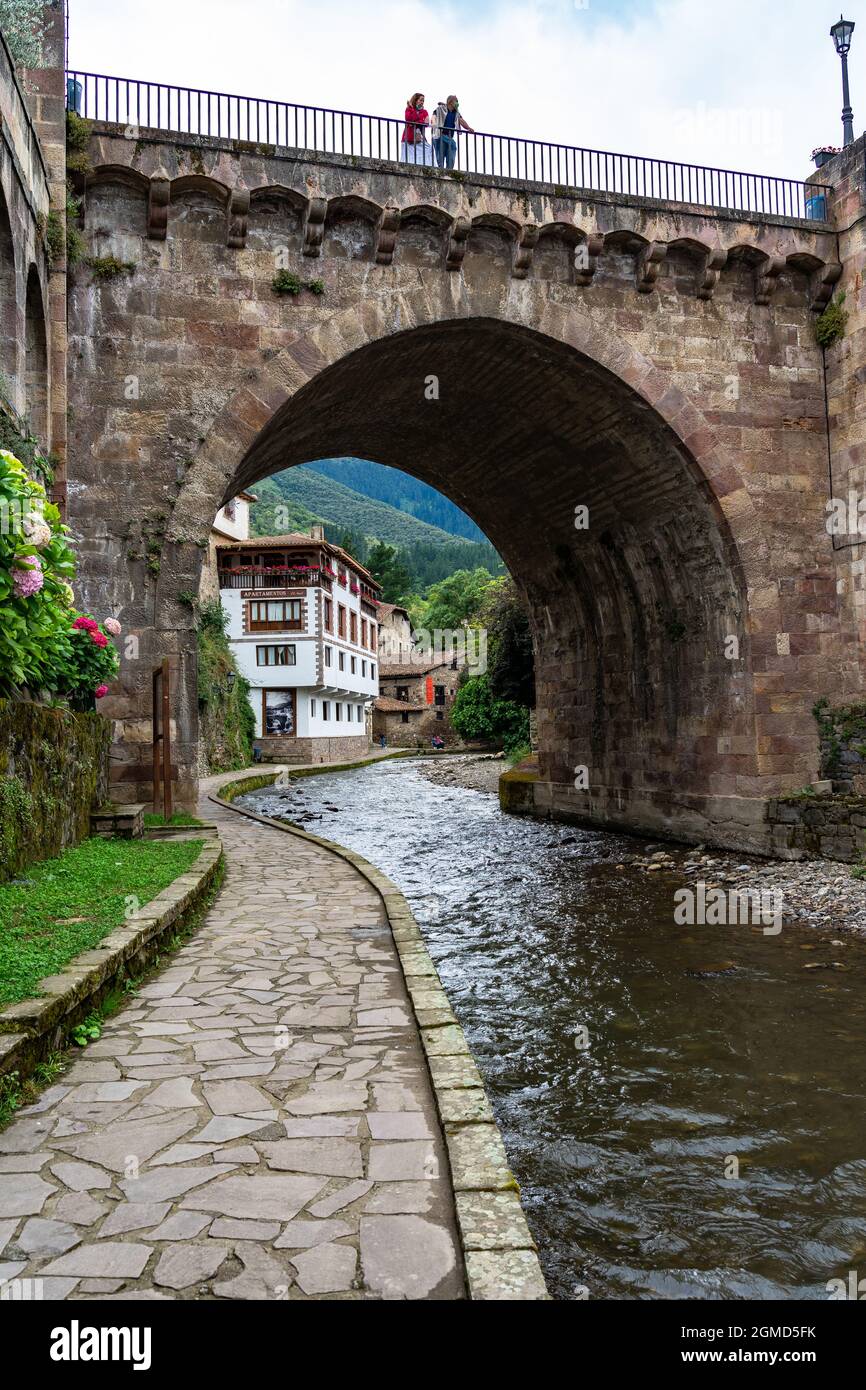 Potes village in Cantabria, Spain Stock Photo - Alamy