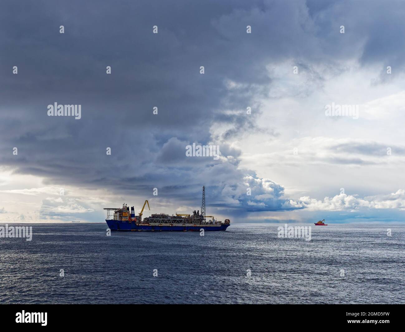 Dark Clouds forming a Storm Front over the Alvheim FPSO in the ...