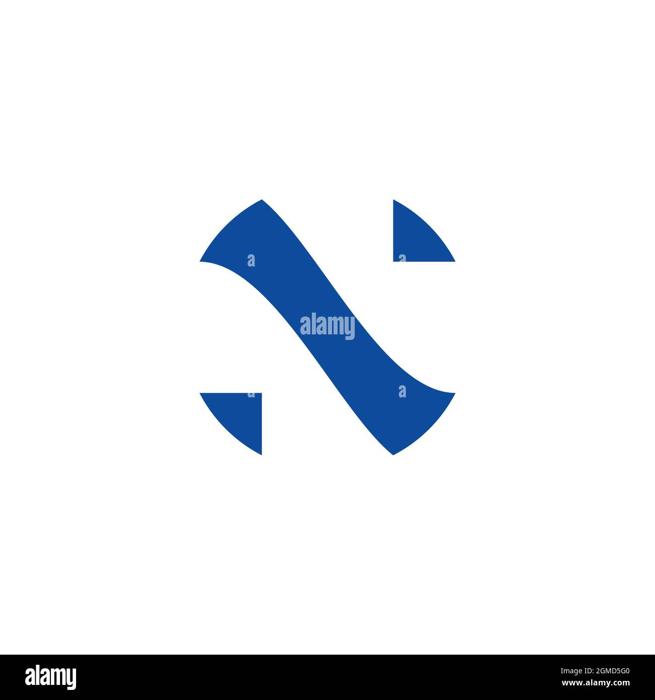 letter n simple geometric negative space logo vector Stock Vector Image & Art - Alamy