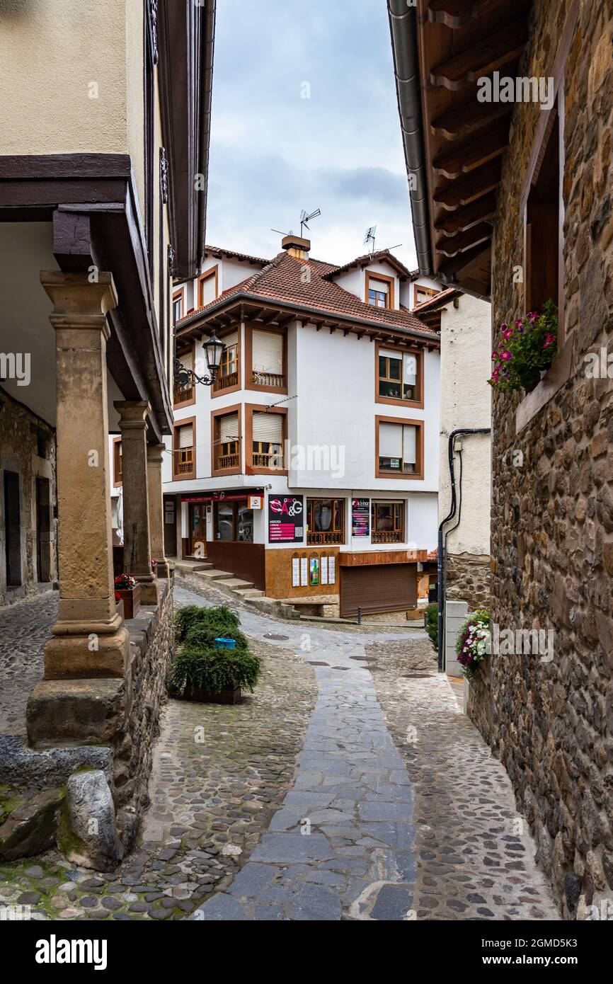 Potes village in Cantabria, Spain Stock Photo - Alamy