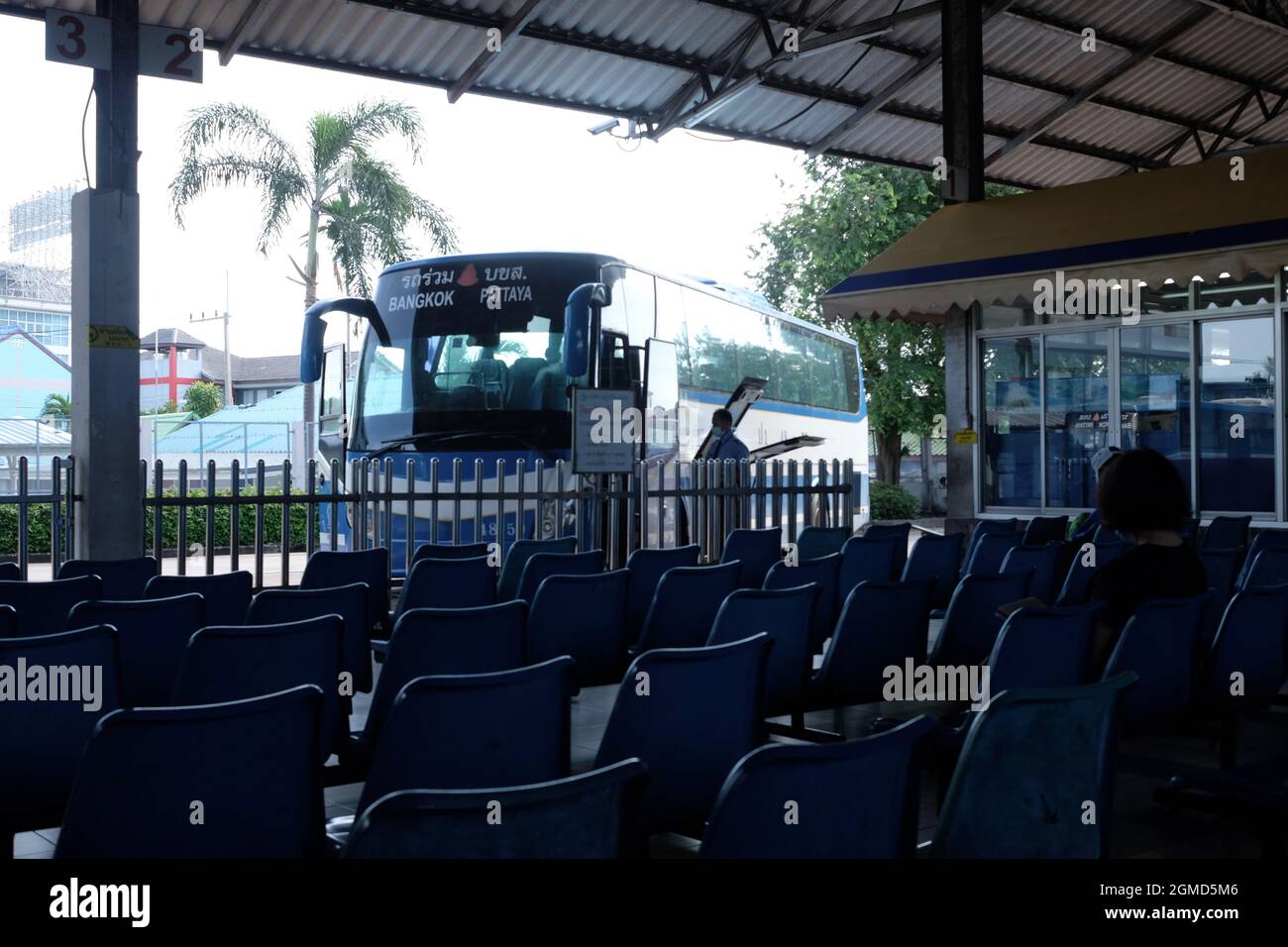 The Bangkok to Pattaya Bus Station Stock Photo - Alamy