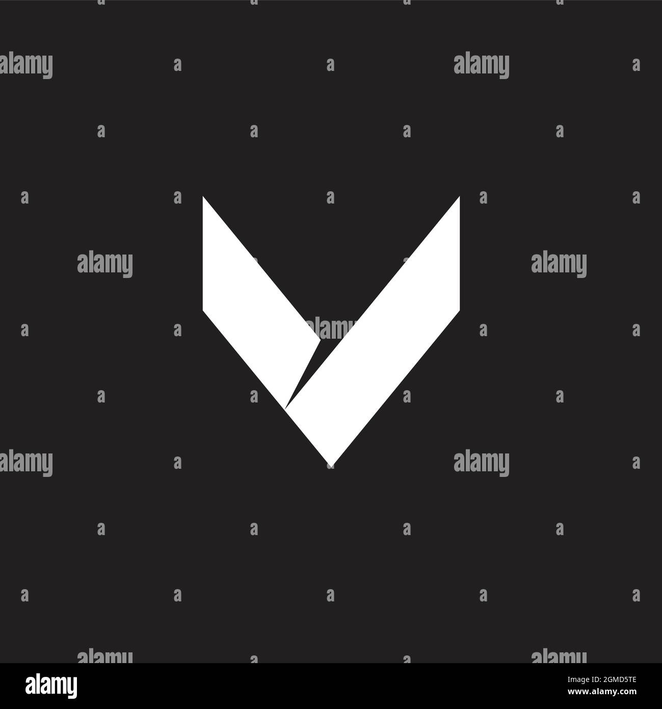 letter v simple abstract paper book logo vector Stock Vector Image ...