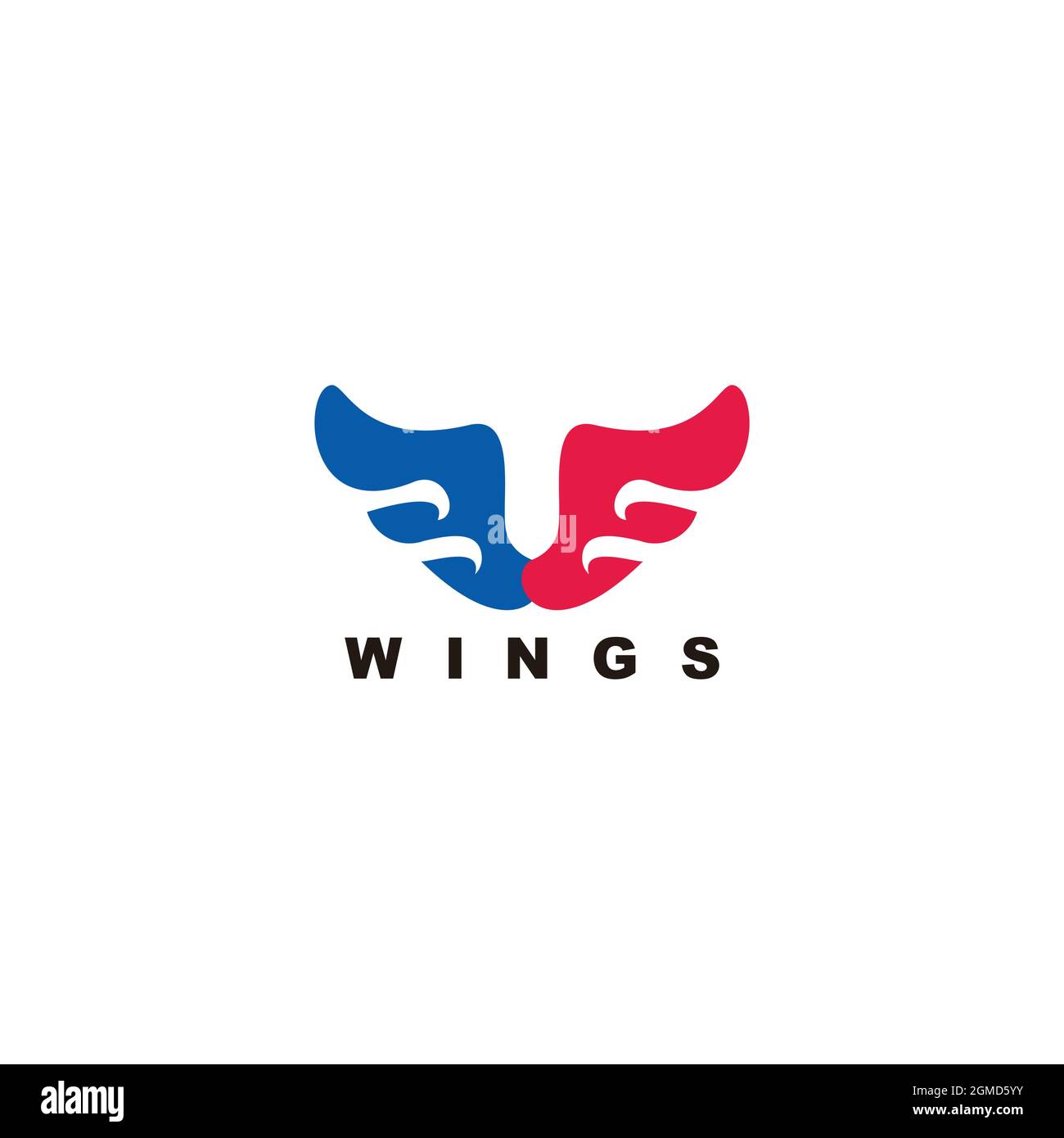 letter v colorful wings fly symbol logo vector Stock Vector Image & Art ...